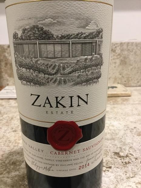2014 Zakin Estates Cabernet Sauvignon, USA, California, Napa Valley ...