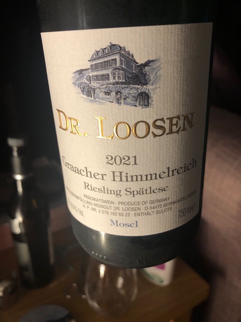 2021 Dr. Loosen Graacher Himmelreich Riesling Spätlese, Germany, Mosel Saar Ruwer - CellarTracker