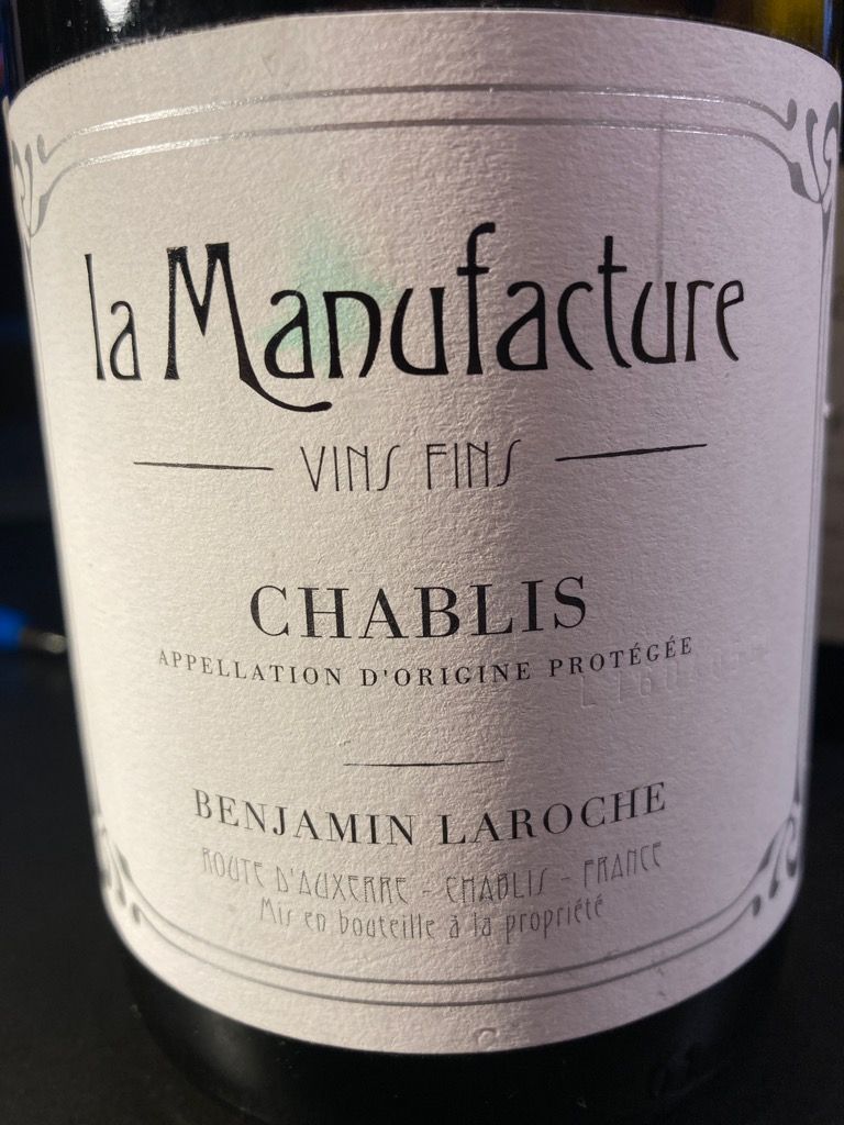 2014 Benjamin Laroche Chablis La Manufacture, France, Burgundy, Chablis ...