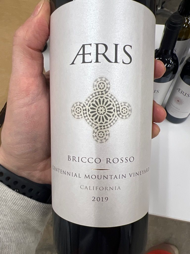 2019 Aeris Wines Bricco Rosso Centennial Mountain, USA, California ...