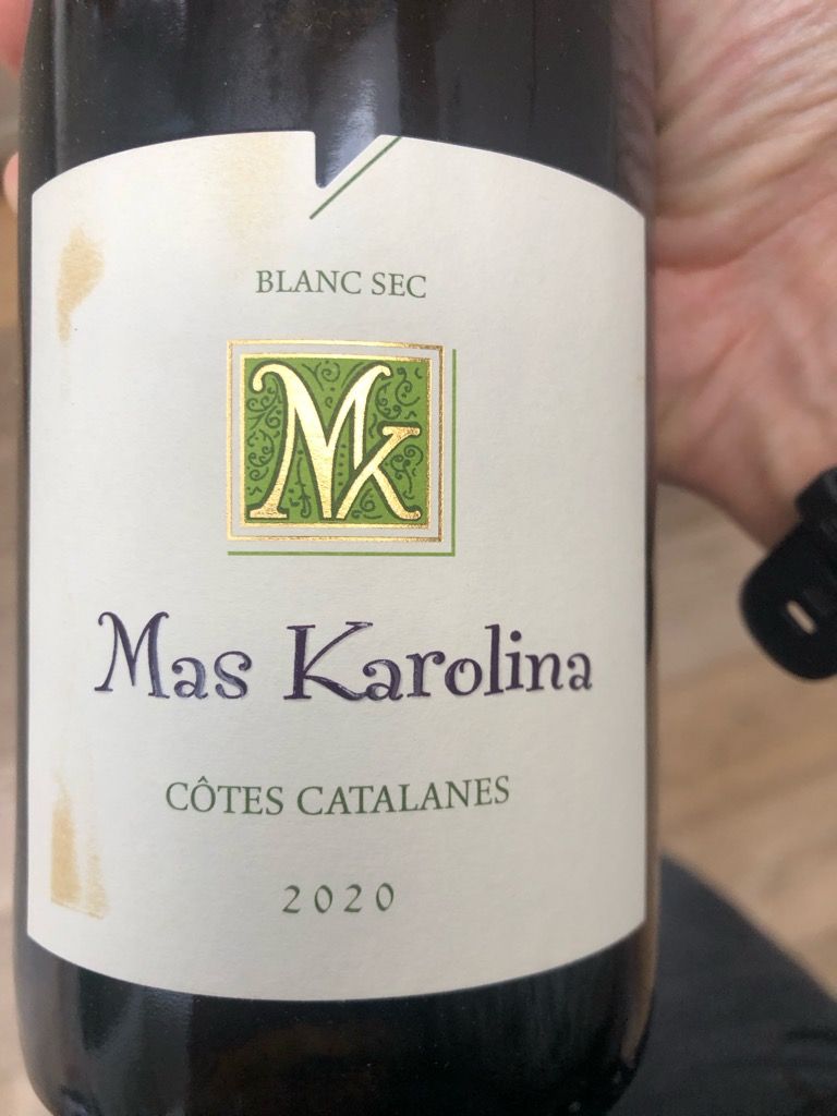 2020 Mas Karolina Côtes Catalanes Blanc, France, Languedoc Roussillon ...