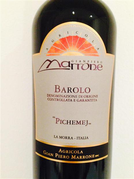 2009 Agricola Marrone Barolo Pichemej, Italy, Piedmont, Langhe, Barolo ...