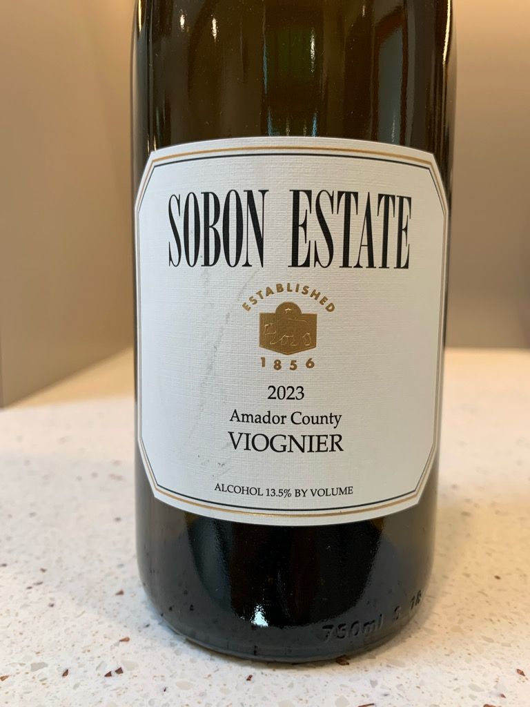 2023 Sobon Estate Viognier, USA, California, Sierra Foothills, Amador ...