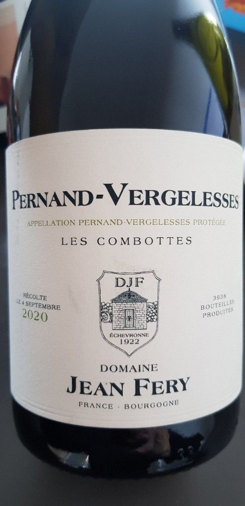 2020 Domaine Jean Féry & fils Pernand-Vergelesses Les Combottes Blanc ...