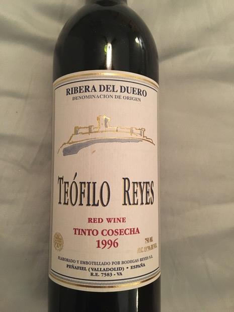 1996 Bodegas Reyes Ribera del Duero Teofilo Reyes Tinto Cosecha, Spain ...