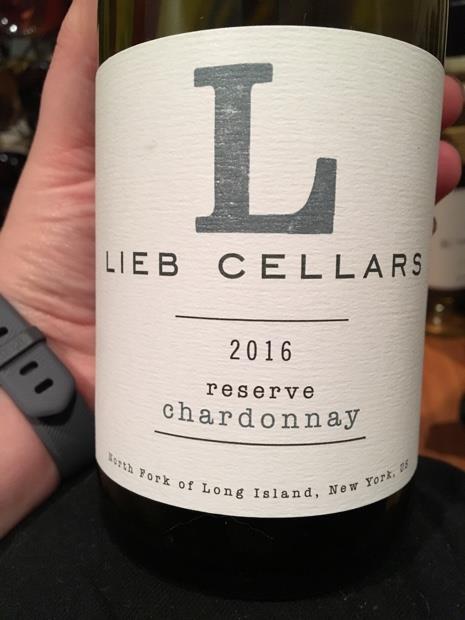 2016 Lieb Cellars Chardonnay Reserve, USA, New York, Long Island, North ...