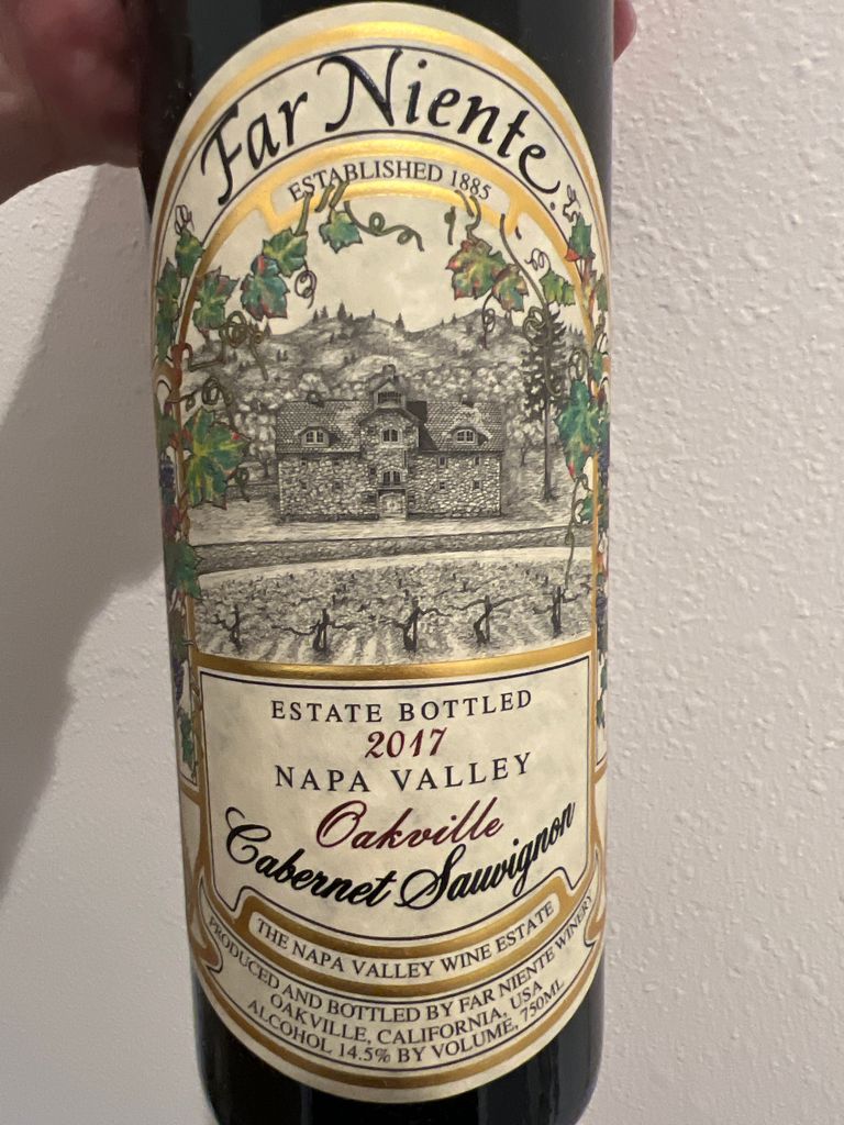 2017 Far Niente Cabernet Sauvignon Cave Collection, USA, California ...