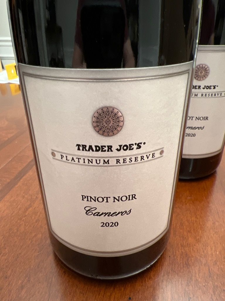 2020 Trader Joe's Pinot Noir Platinum Reserve Carneros, USA, California ...