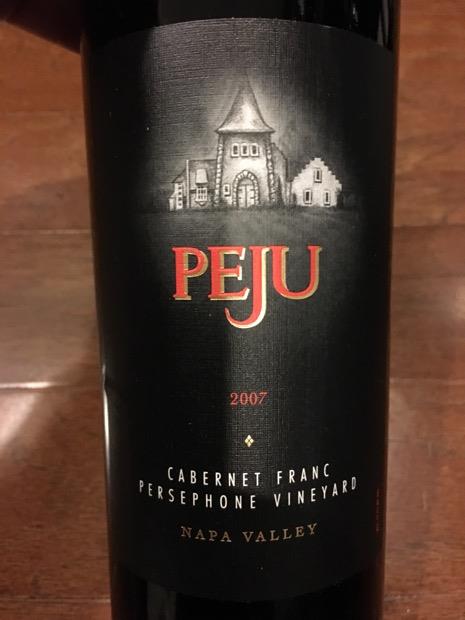2007 Peju Province Winery Cabernet Franc Persephone Vineyard, USA ...