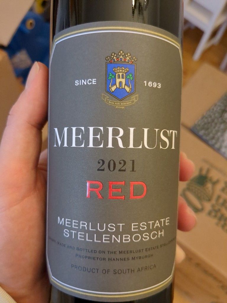 2021 Meerlust Red Stellenbosch, South Africa, Coastal Region ...