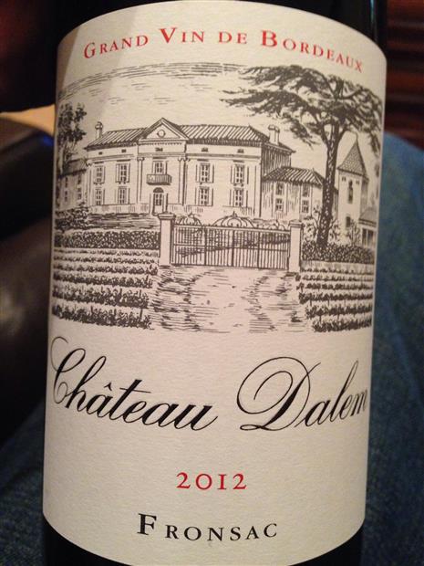2012 Château Dalem, France, Bordeaux, Libournais, Fronsac - CellarTracker