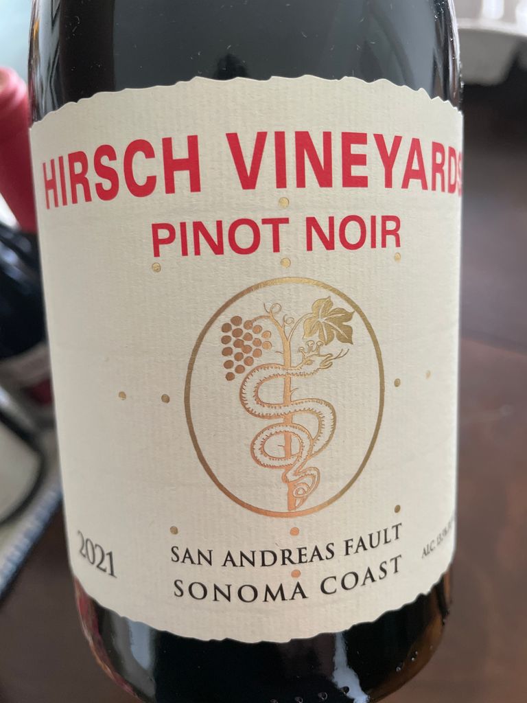 2021 Hirsch Vineyards Pinot Noir San Andreas Fault, USA, California ...
