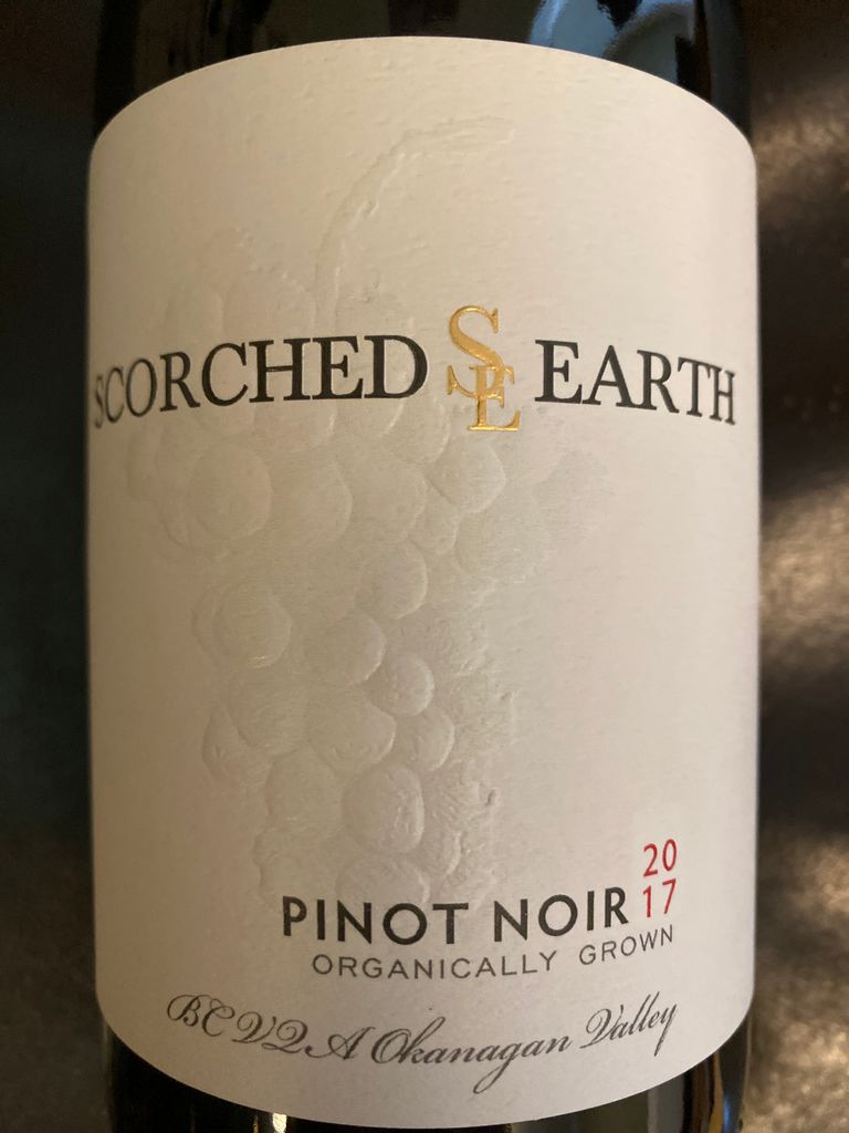 2017 Scorched Earth Winery Pinot Noir, Canada, British Columbia ...