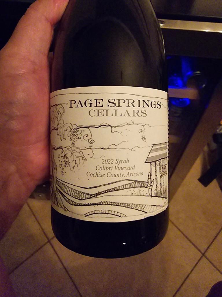 2022 Page Springs Cellars Syrah Clone 174 Colibri Vineyard, USA ...