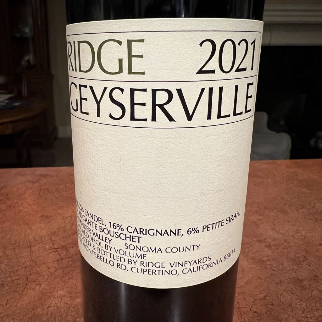 2021 Ridge Geyserville, USA, California, Sonoma County, Alexander ...