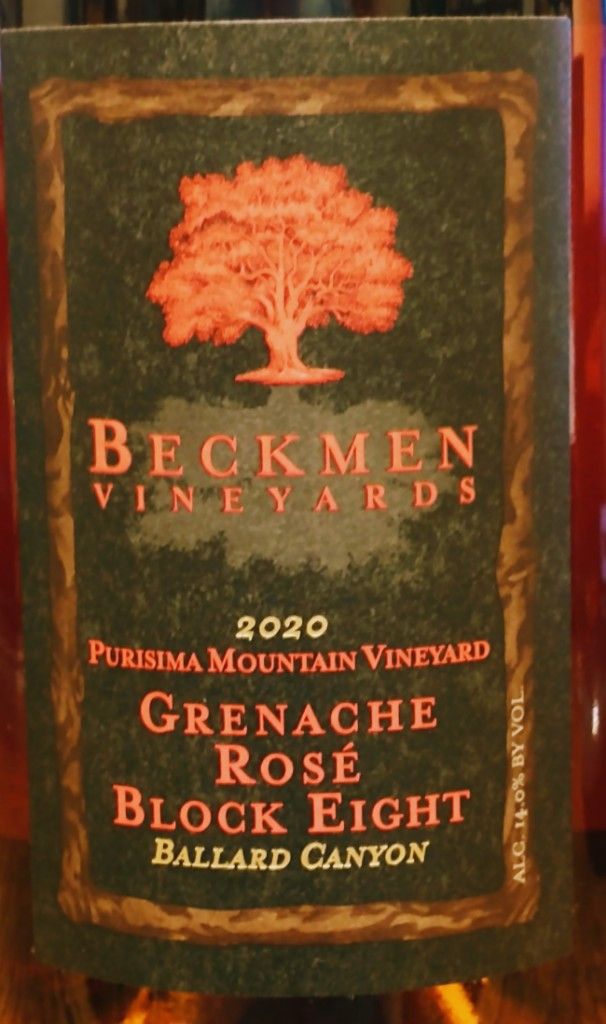 2021 Beckmen Vineyards Grenache Block Eight Purisima Mountain Vineyard ...