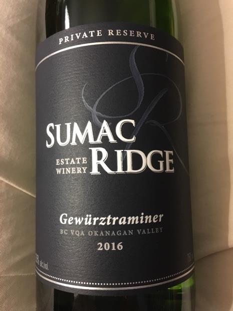 2016 Sumac Ridge Gewürztraminer Private Reserve, Canada, British ...