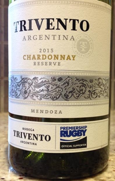 2015 Trivento Chardonnay Reserve, Argentina, Mendoza, Valle de Uco ...