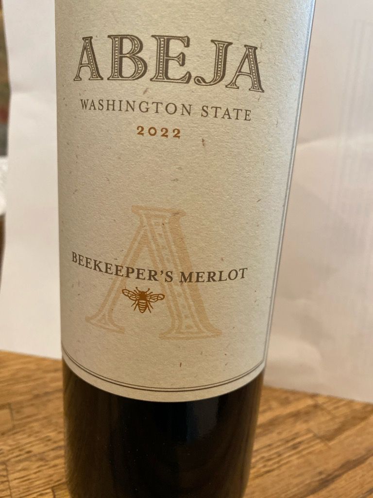 2023 Abeja Merlot Beekeeper, USA, Washington, Columbia Valley ...