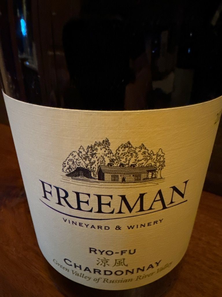 2022 Freeman Chardonnay Ryo-fu, USA, California, Sonoma County, Russian ...