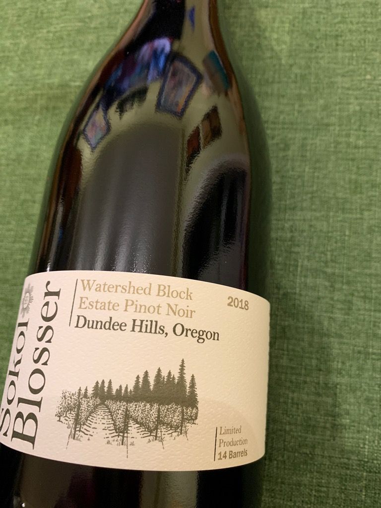 2018 Sokol Blosser Pinot Noir Watershed Block, USA, Oregon, Willamette ...