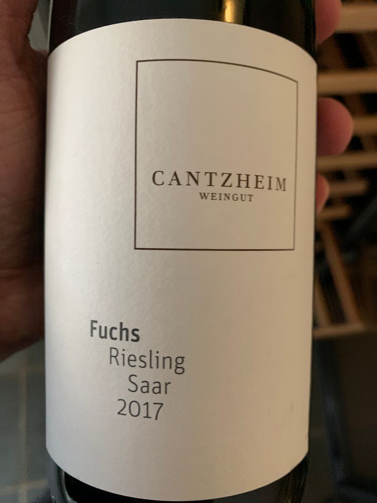 2019 Cantzheim Saarburger Fuchs Riesling, Germany, Mosel Saar Ruwer ...