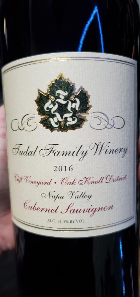 2016 Tudal Family Winery Cabernet Sauvignon Clift Vineyard, USA ...