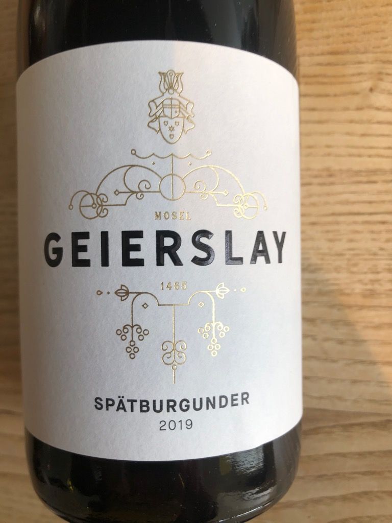 2020 Weingut Geierslay Spätburgunder, Germany, Mosel Saar Ruwer ...