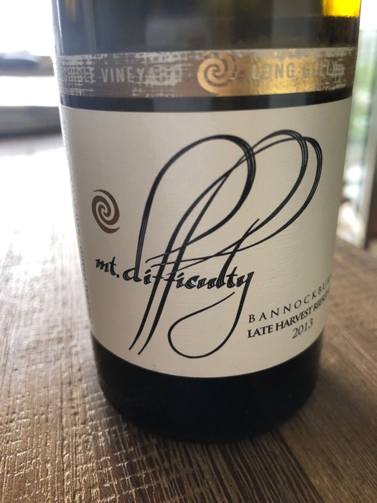2013 Mt. Difficulty Late Harvest Riesling Long Gully, New Zealand ...