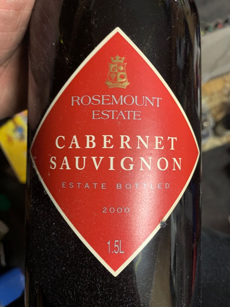 2000 Rosemount Estate Cabernet Sauvignon Diamond Label, Australia ...