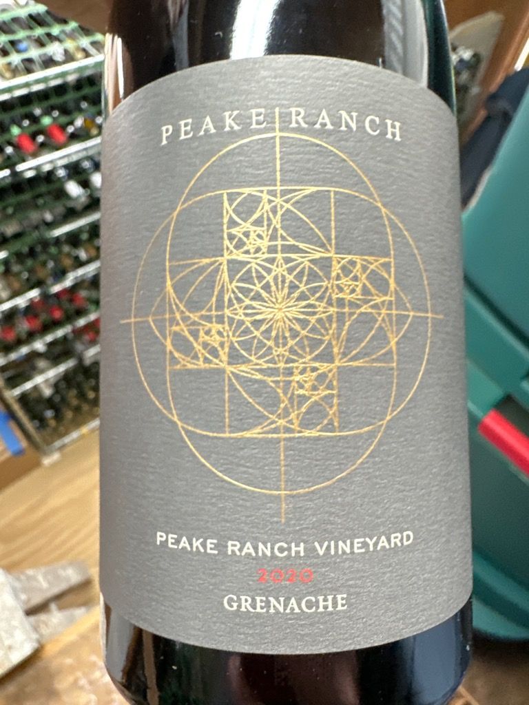 2020 Peake Ranch Grenache John Sebastiano Vineyard, USA, California ...