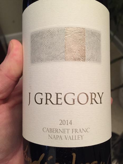 2014 J Gregory Cabernet Franc, USA, California, Napa Valley - CellarTracker