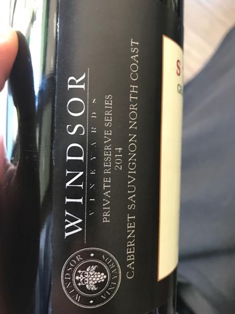 2014 Windsor Vineyards Cabernet Sauvignon Private Reserve North Coast ...