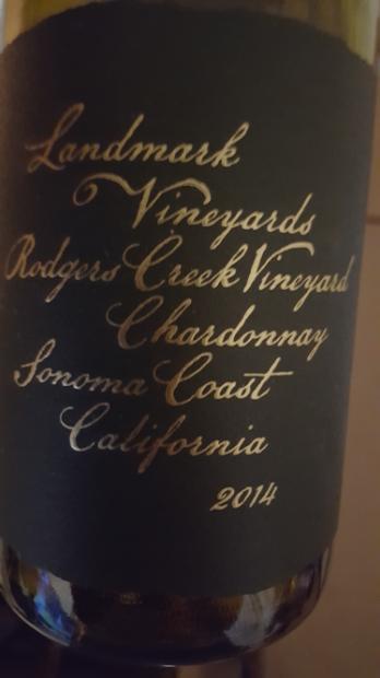 2014 Landmark Chardonnay Rodgers Creek Vineyard, USA, California ...