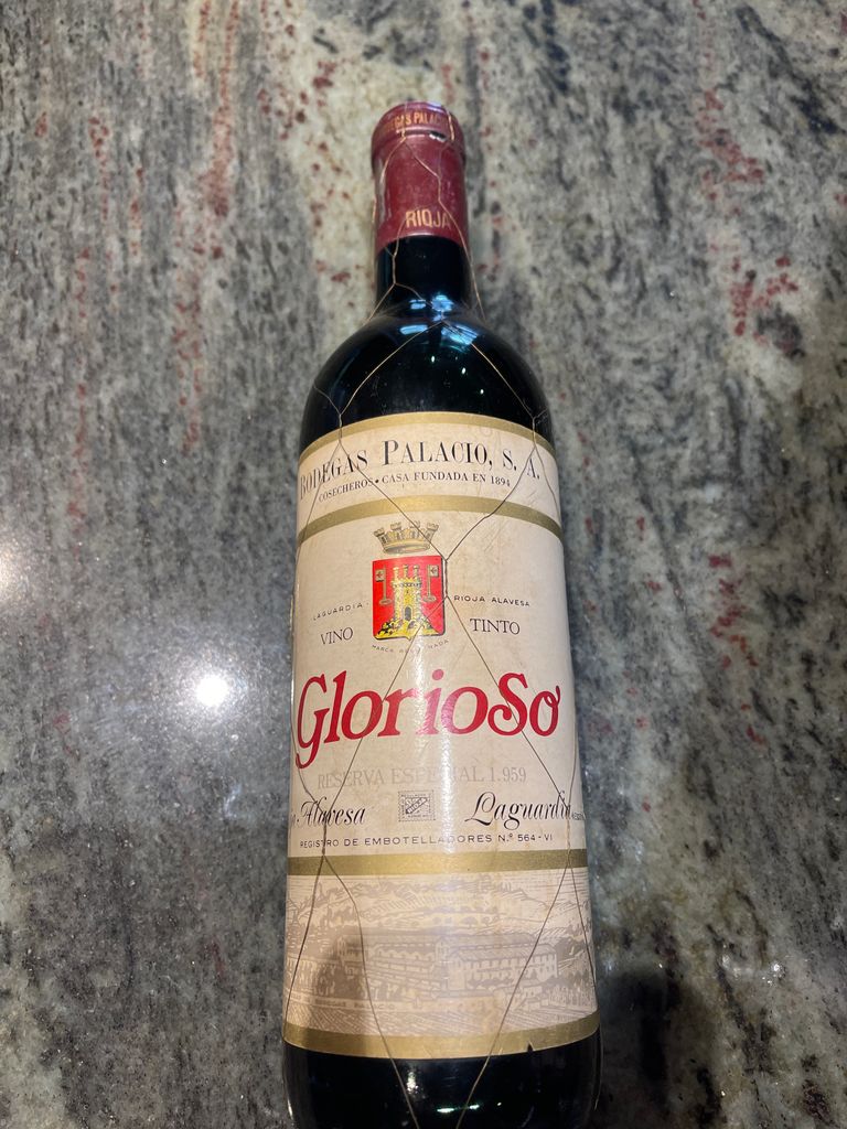 1959 Bodegas Palacio Rioja Glorioso Reserva Especial, Spain, La Rioja ...