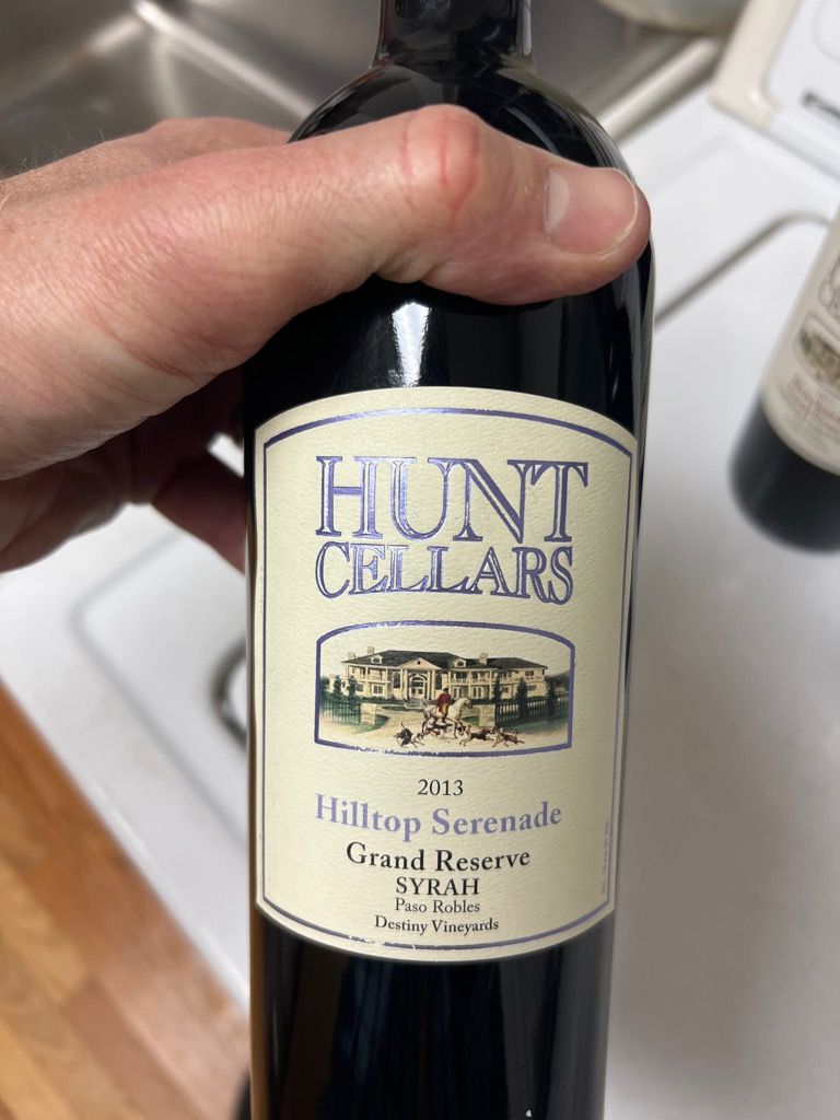 2013 Hunt Cellars Syrah Hilltop Serenade Destiny Vineyards, USA ...