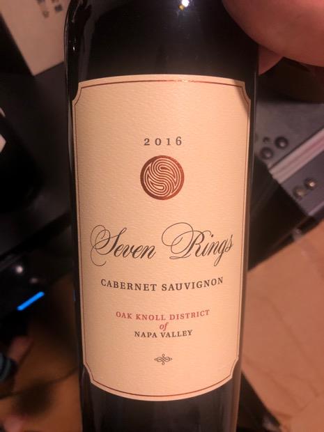2016 Seven Rings Cabernet Sauvignon Oak Knoll District, USA, California ...
