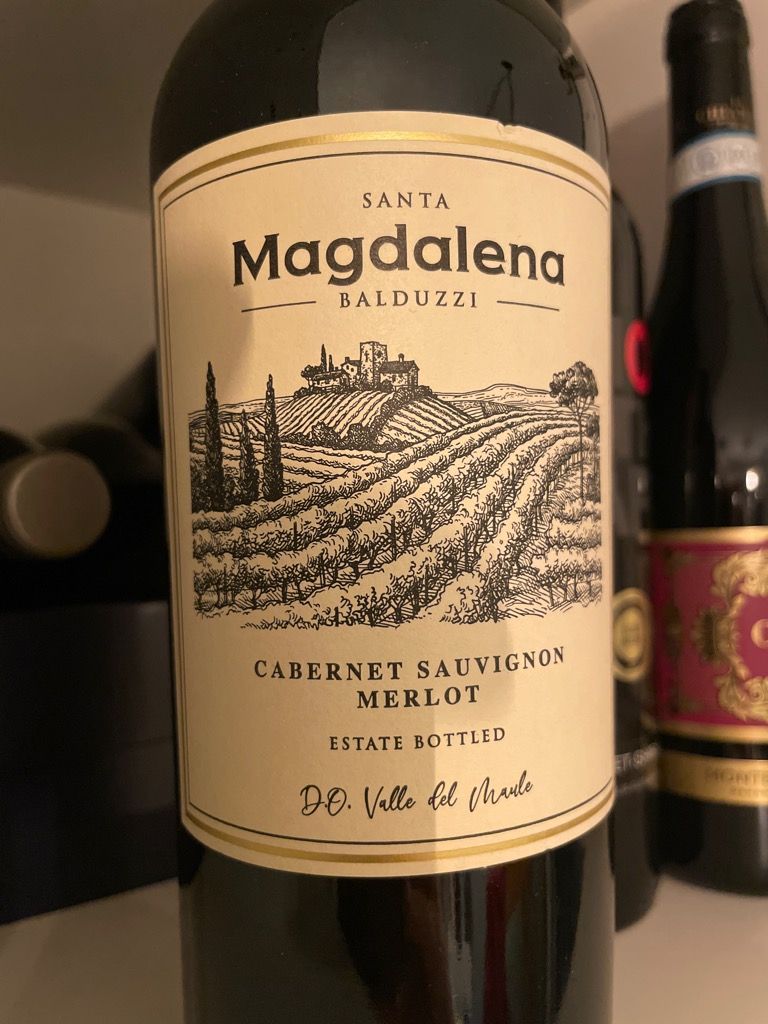 2020 Balduzzi Santa Magdalena Cabernet Sauvignon Merlot, Chile, Maule ...