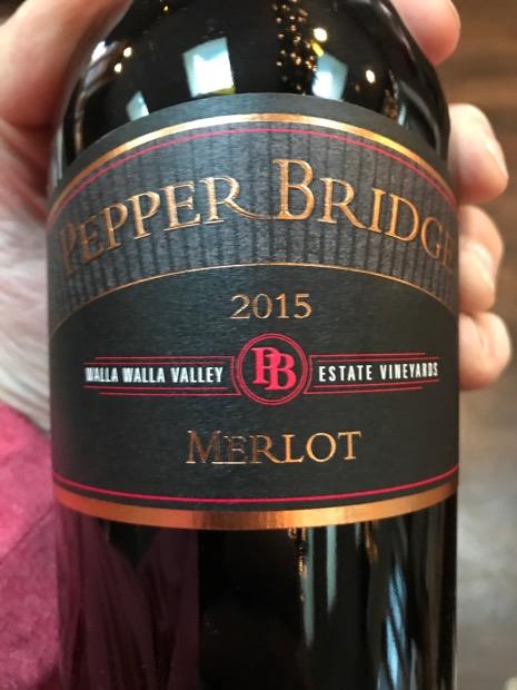 2015 Pepper Bridge Merlot, USA, Washington, Columbia Valley, Walla ...