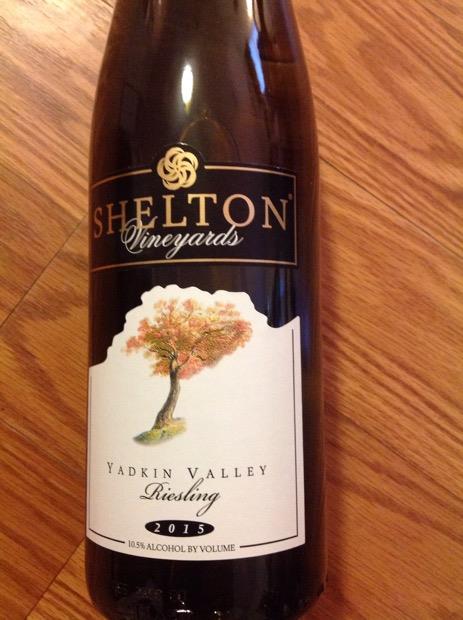 2015 Shelton Vineyards Riesling, USA, North Carolina, Yadkin Valley ...