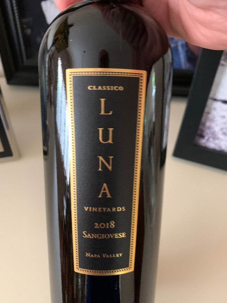 2018 Luna Vineyards Sangiovese Classico, USA, California, Napa Valley ...