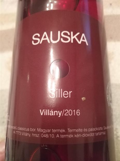 2020 Sauska Villányi Siller, Hungary, Dél-Pannónia, Villányi ...