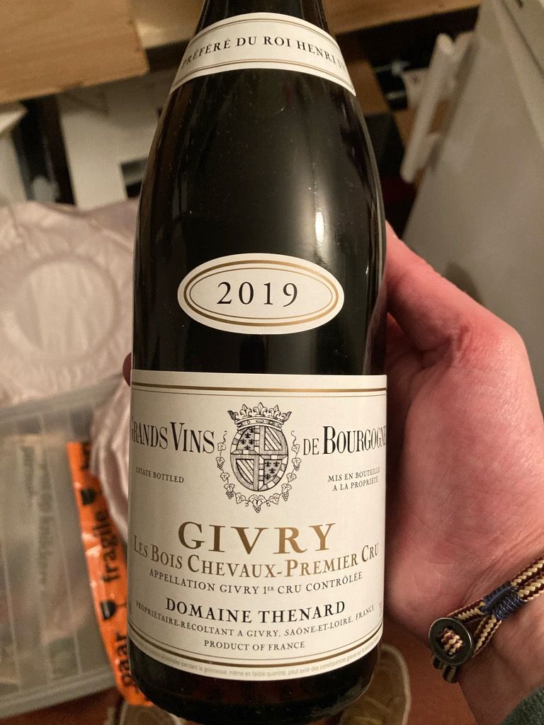 2019 Domaine Thenard Givry 1er Cru Les Bois Chevaux, France, Burgundy ...