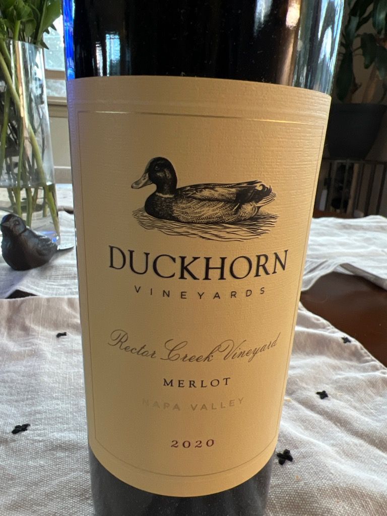 2020 Duckhorn Vineyards Merlot Rector Creek Vineyard, USA, California ...