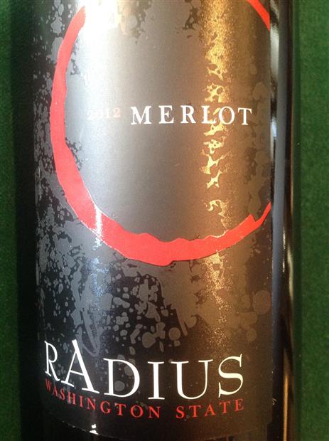 2012 Radius Merlot, USA, Washington, Columbia Valley, Walla Walla ...