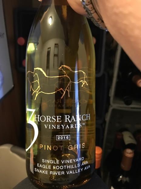 2012 3 Horse Ranch Vineyards Pinot Gris, USA, Idaho, Snake River Valley ...