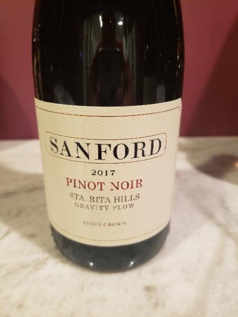 2017 Sanford Pinot Noir Gravity Flow, USA, California, Central Coast ...
