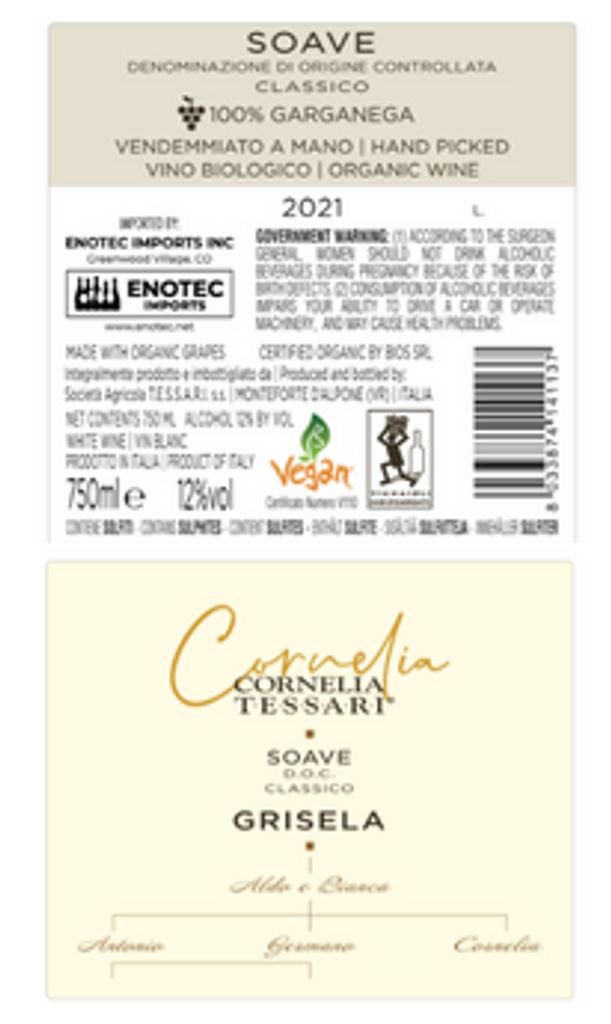 2021 Tessari Soave Classico Grisela, Italy, Veneto, Soave Classico ...