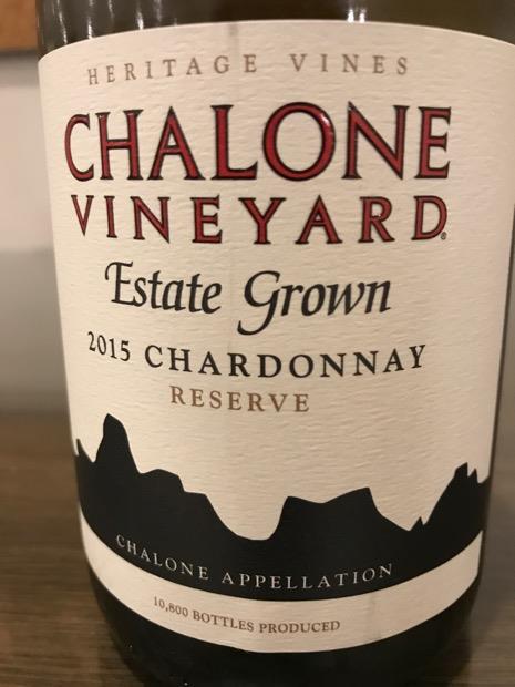 2015 Chalone Vineyard Chardonnay Estate Reserve, USA, California ...