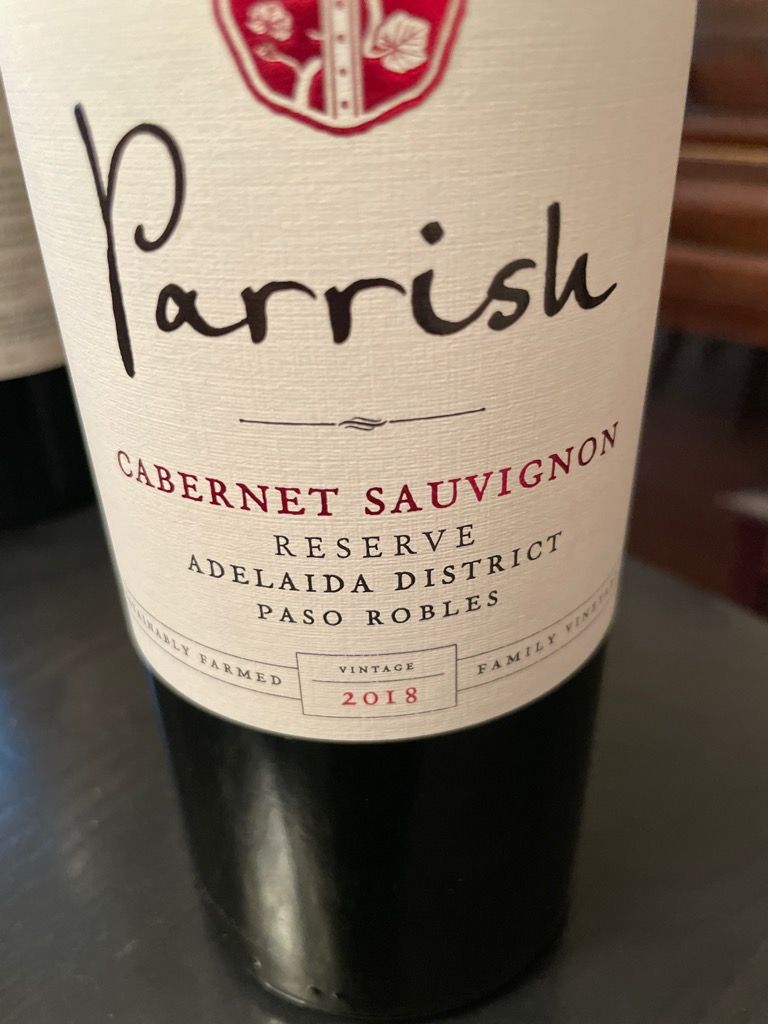 2018 Parrish Family Vineyard Cabernet Sauvignon Reserve, USA ...